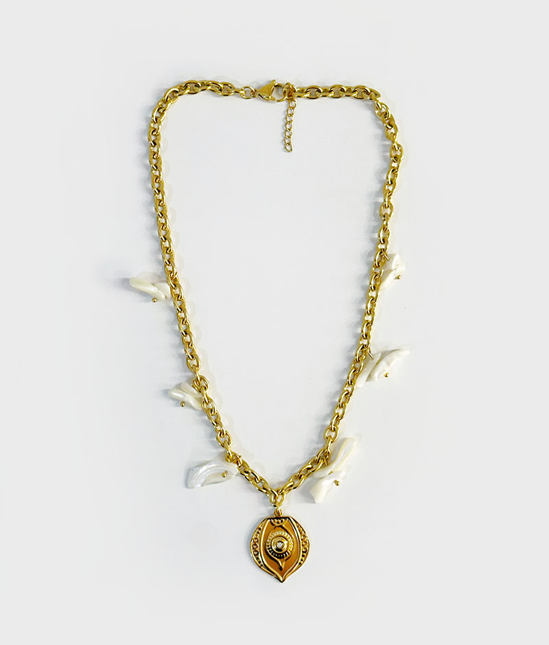 Colar Aço Dourado - IrinasB